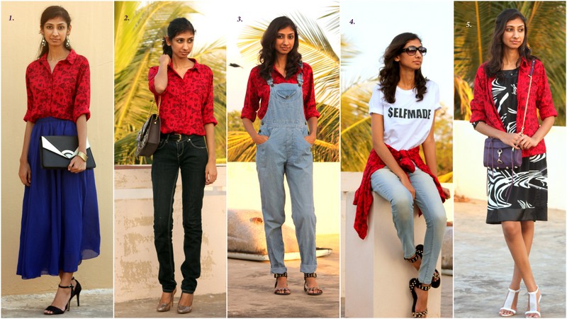 Remix | Wear a red shirt in 5 ways - The Girl At First Avenue | Top ...